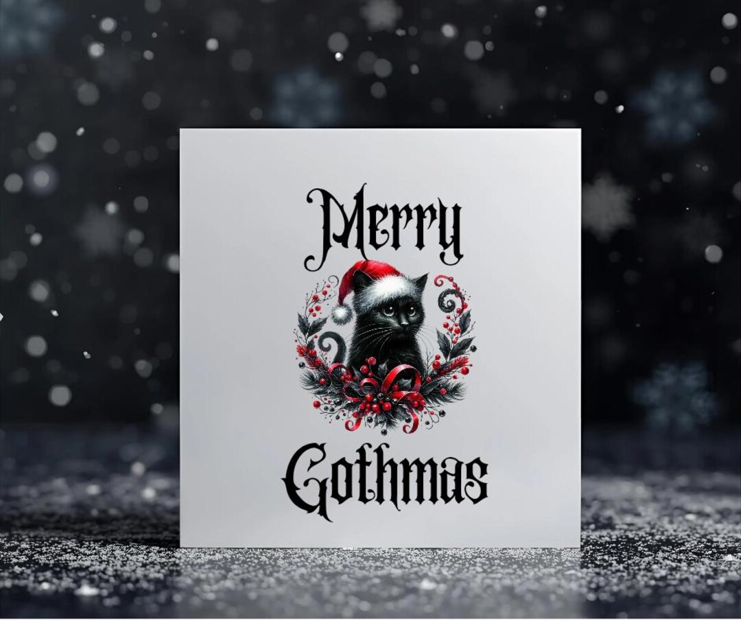 Merry Gothmas Card - Etsy