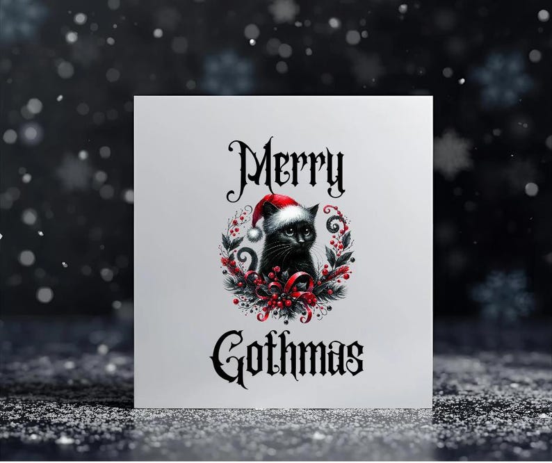 Merry Gothmas Card - Etsy