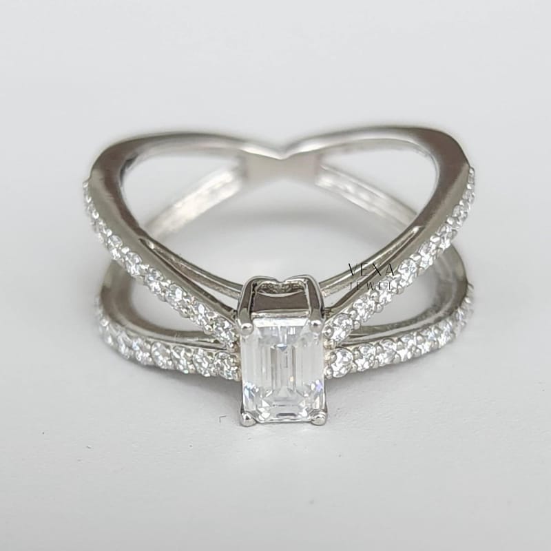 Cross Over Bands Rings - Etsy