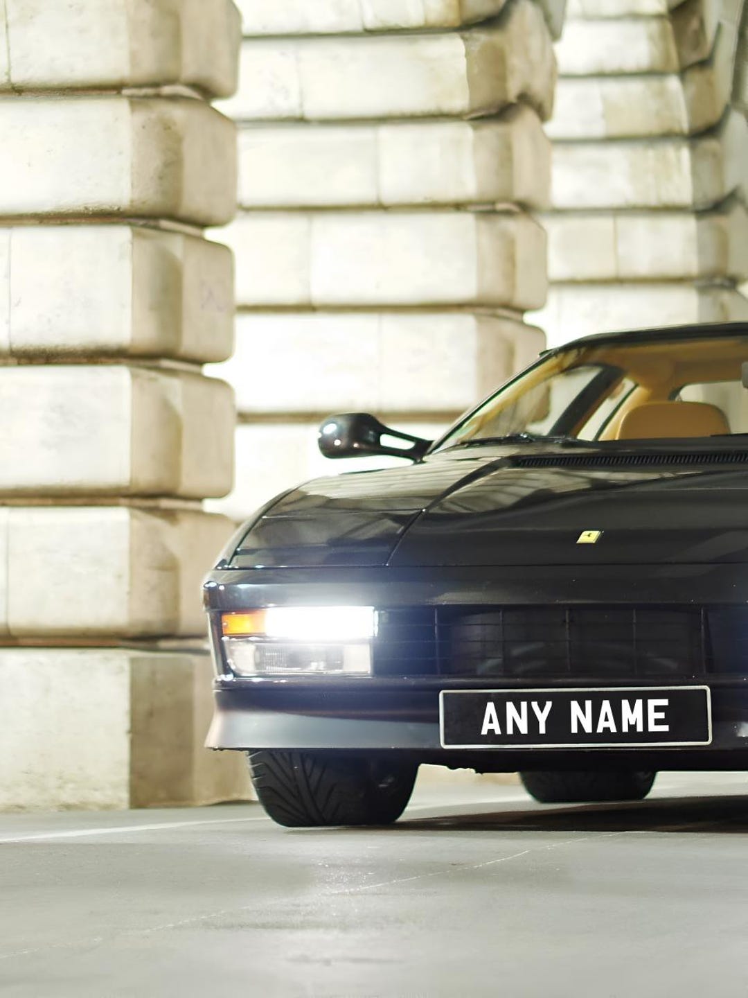 Personalized Ferrari Testarossa Ghost Poster | Custom License Plate Car ...