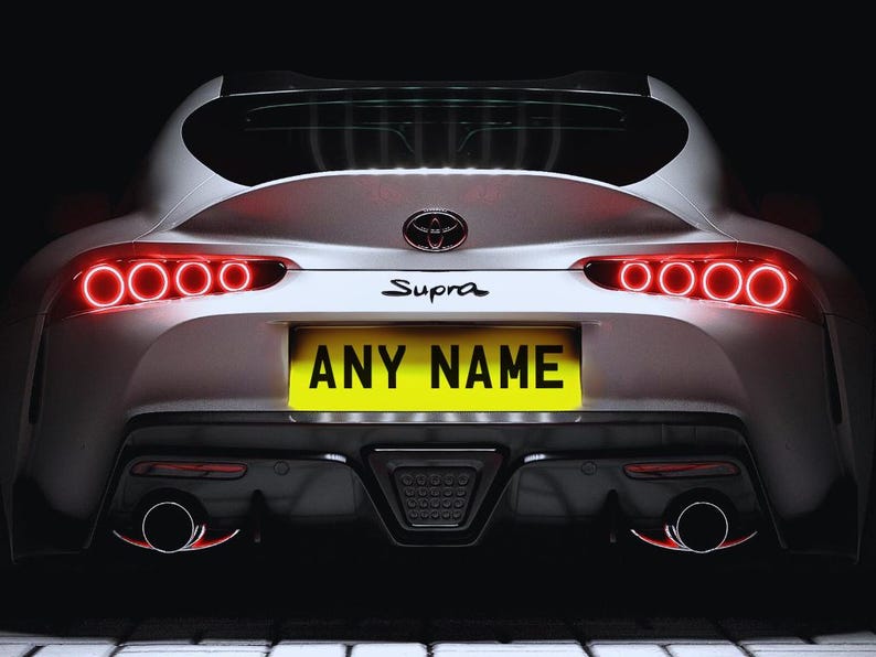 Personalized Toyota GR Supra Poster | Custom License Plate Car Print ...