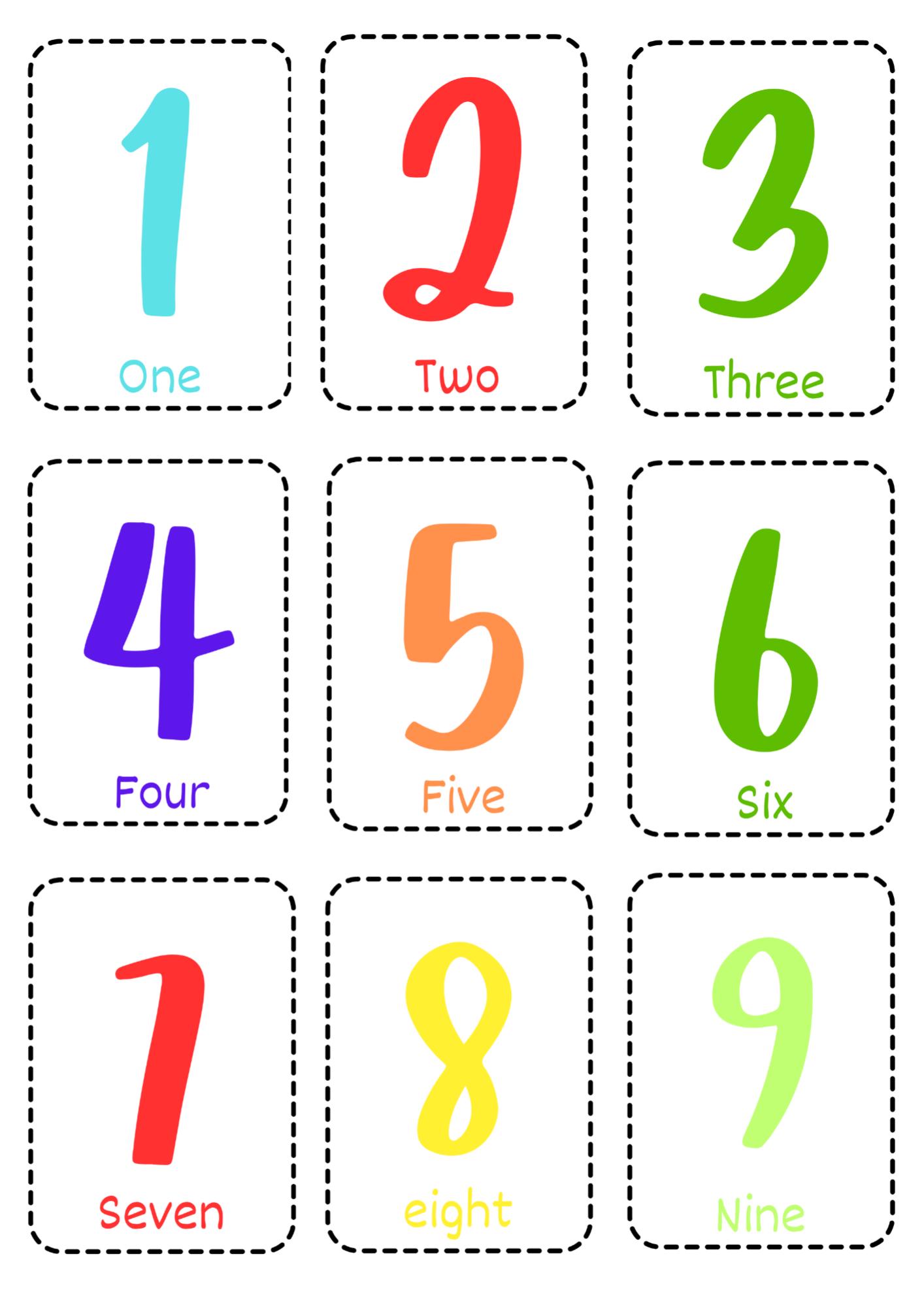 Printable Number Flash Cards 0–20 | Preschool Kindergarten | Home ...