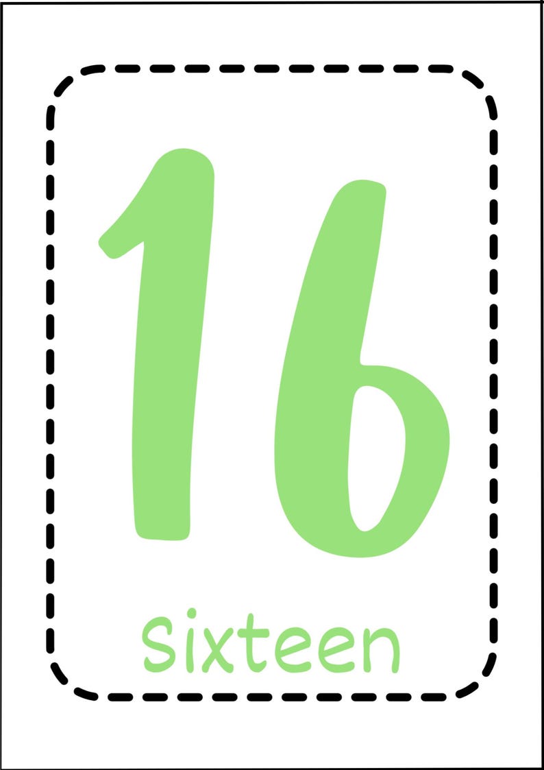 Printable Number Flash Cards 0–20 | Preschool Kindergarten | Home ...