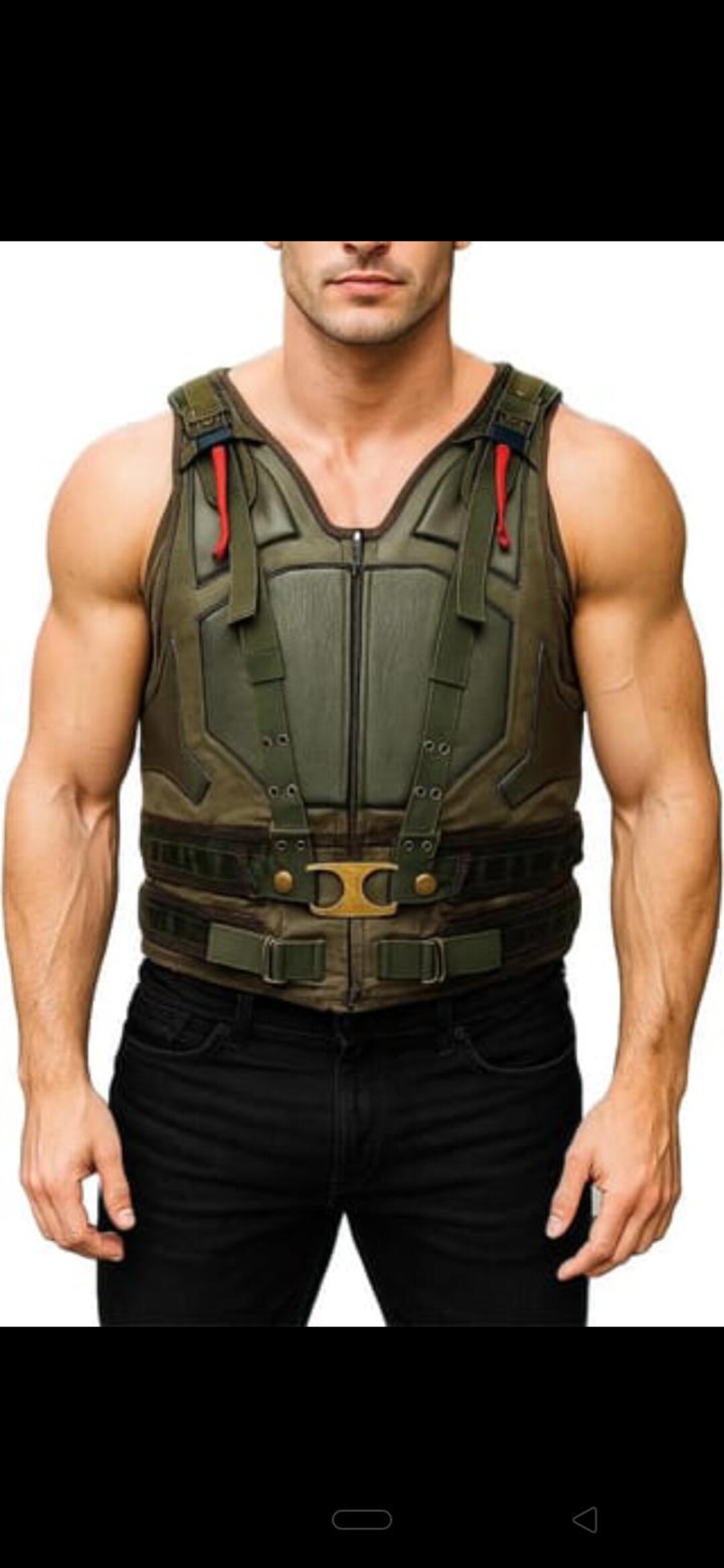 Bane Vest for Men – Dark Knight Rises Cosplay Costume Leather Vest ...