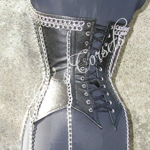 Leather & Chain Corset - Etsy