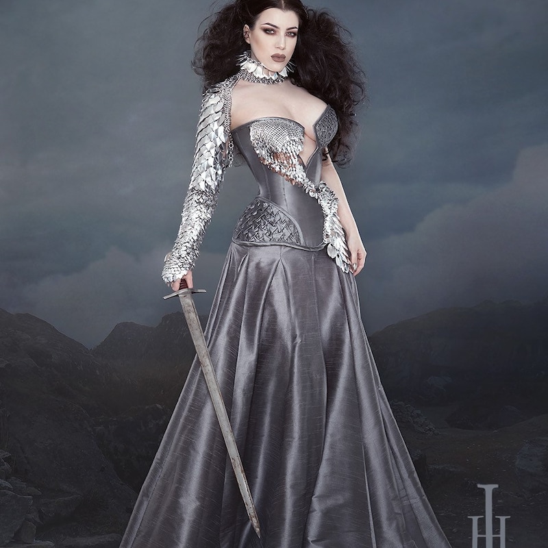 Silver Corset - Etsy
