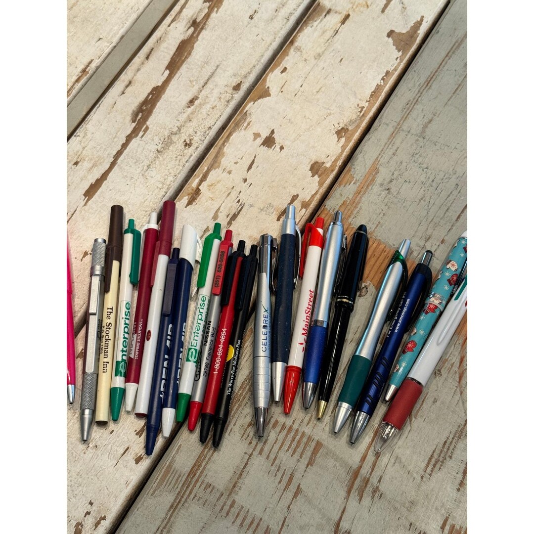 Lot of (21) Vintage & Medical Pens Advertising Pens Ball Point Working ...