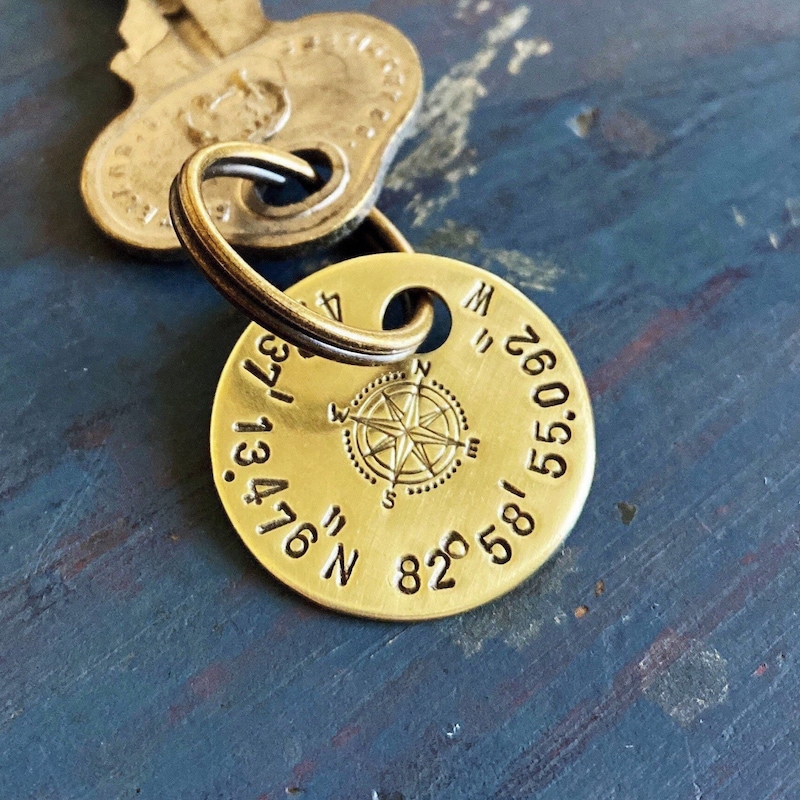 Coordinate Keychain - Etsy