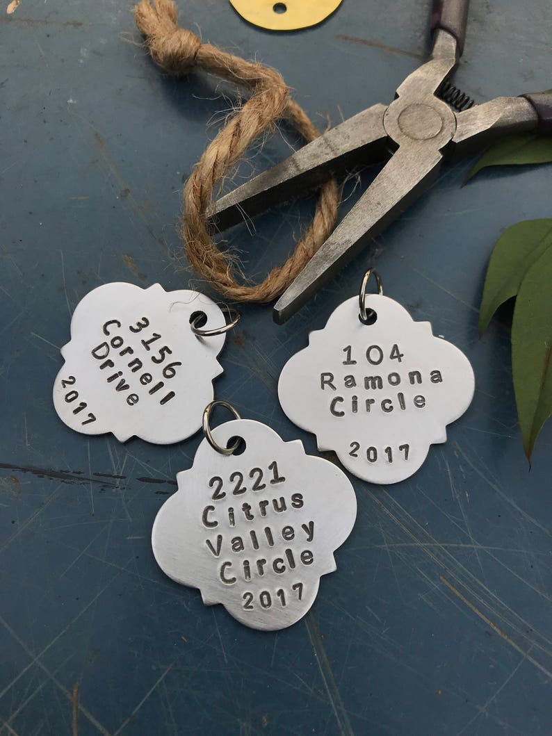 Address Tag Key Ornament Housewarming Gift Charm DIY - Etsy
