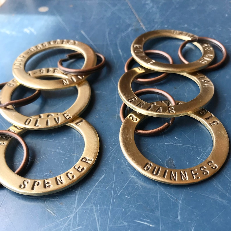 Pet Tag Dog Tag for Dog Gift for Pet Owner Round Name and | Etsy