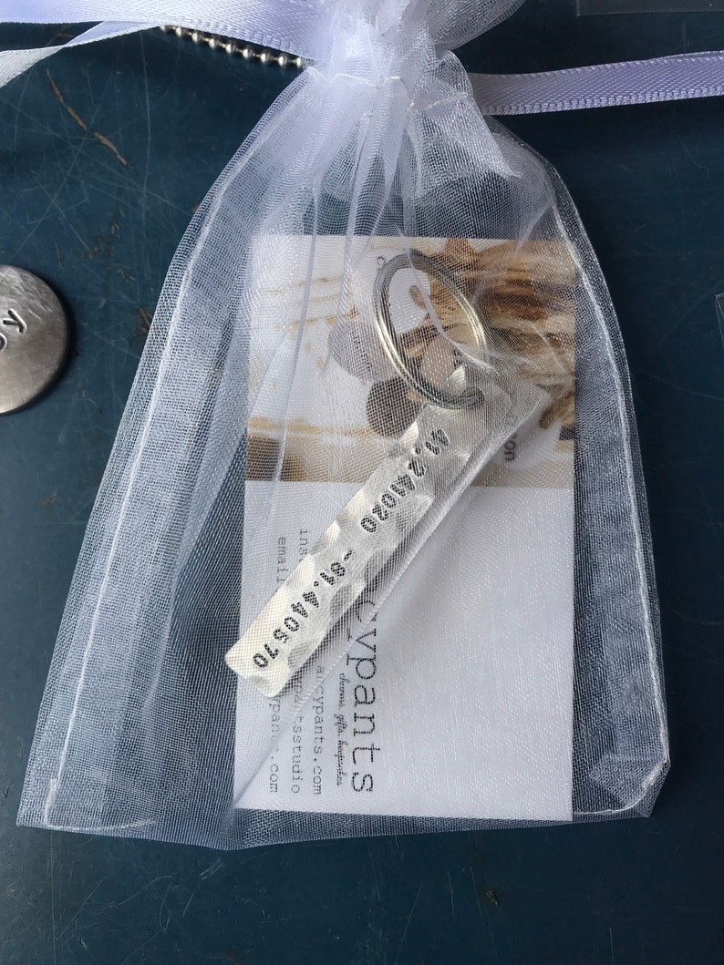 Coordinate gps custom keychain personalize Gift for him | Etsy