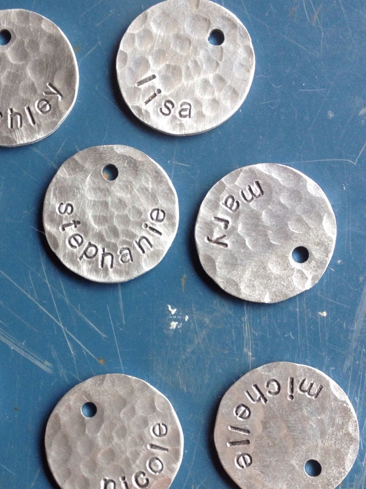 Tags Charms Name tags favors party decor personalized | Etsy