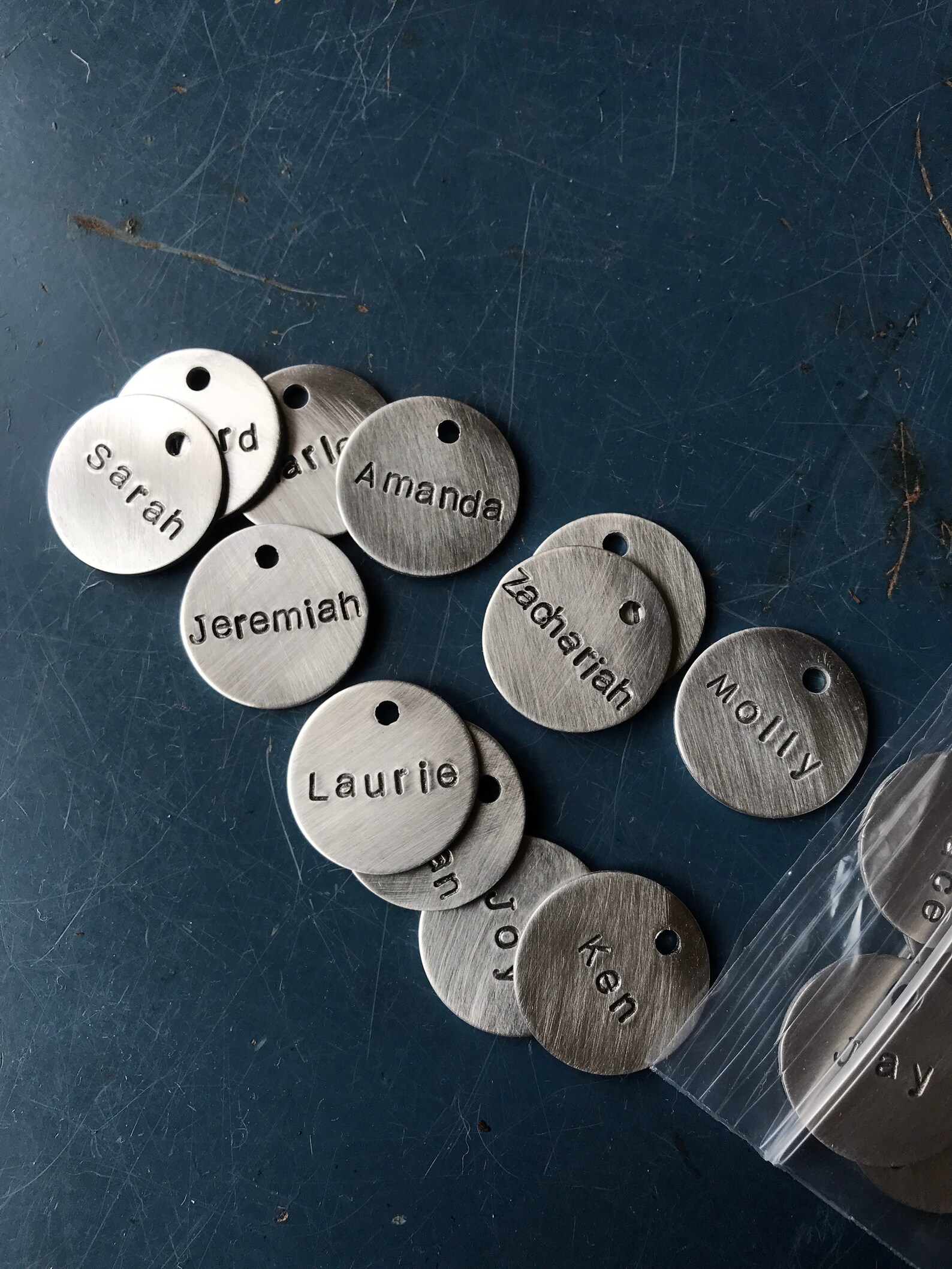 Metal Name Tag, Charms, Tags, Labels, Name Tags, Hand Stamped Charms ...