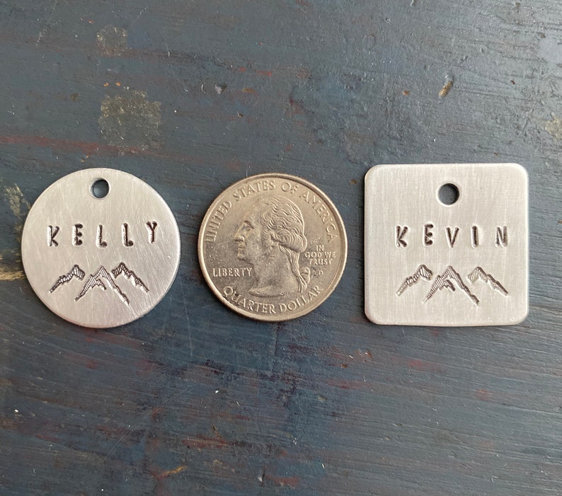 Mountain Themed Name Tag Label Charm Use for Luggage Keys - Etsy