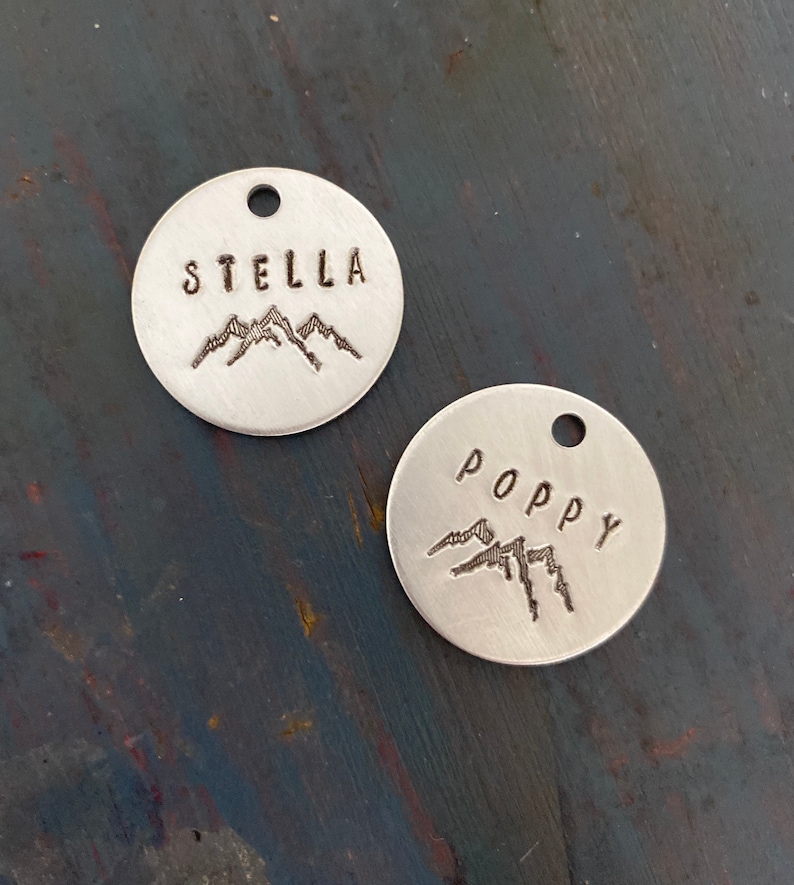 Mountain Themed Name Tag, Label, Charm, Use for Luggage, Keys, Pet ...