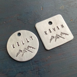 Mountain Themed Name Tag Label Charm Use for Luggage Keys - Etsy