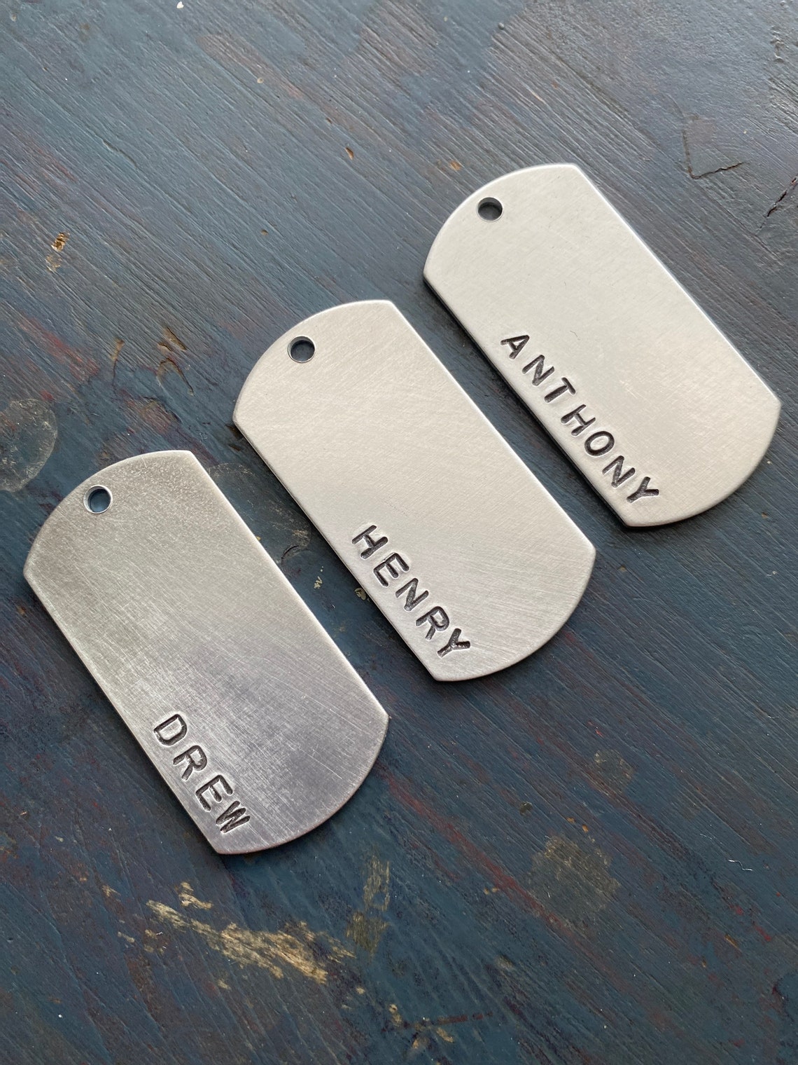 Dog Tag, Party Favor, Gift Tag, Hand Stamped, Custom Name Tag - Etsy