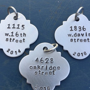 Address Tag, Key Ornament, Housewarming Gift, Charm, DIY, Christmas ...
