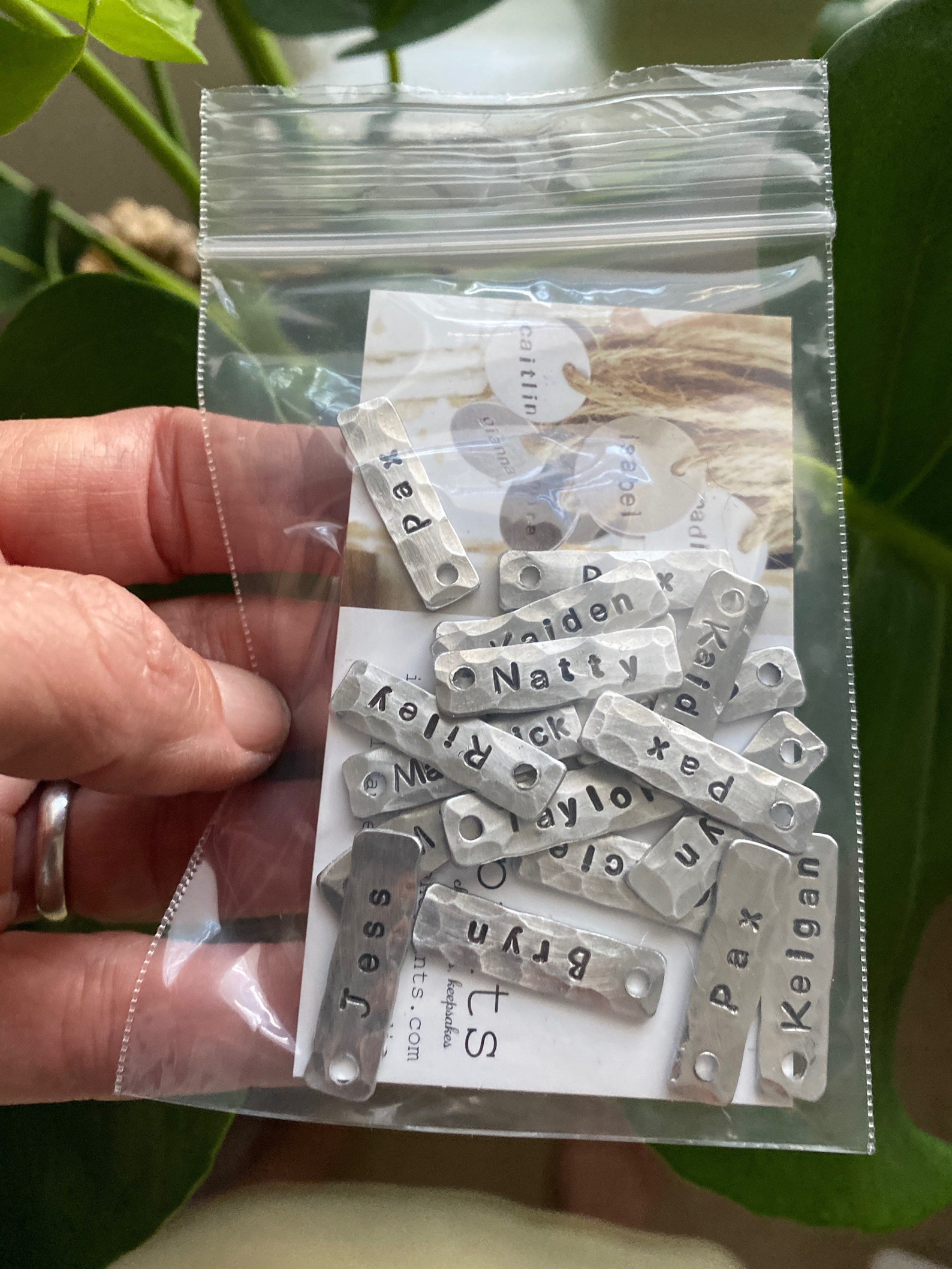 Name Charm Bar Charm 1 Inch Rectangle Tag Name Tag Wine - Etsy