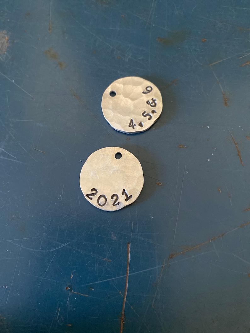 Name Charm Year Metal Tags Charms Name Tags Favors Party | Etsy