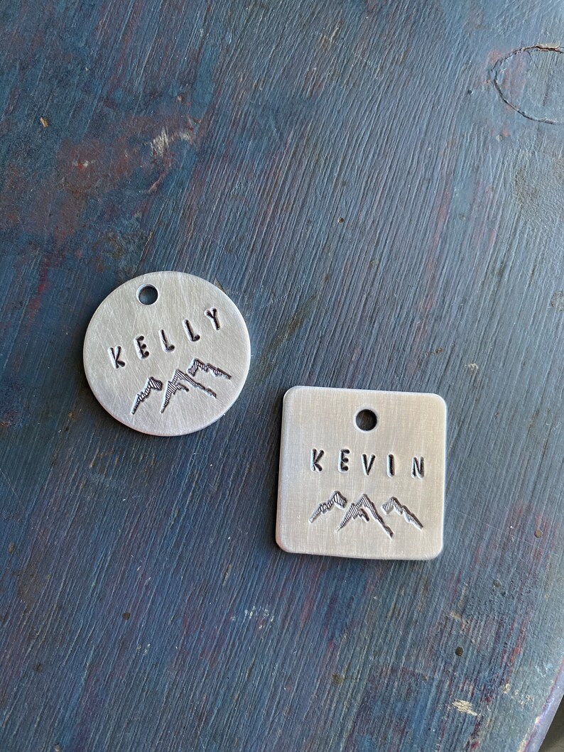 Mountain Themed Name Tag Label Charm Use for Luggage Keys - Etsy