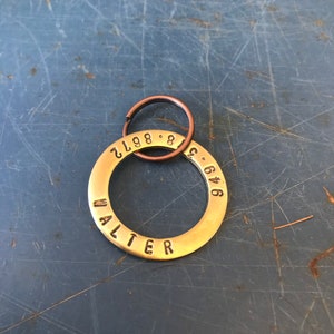 Pet Tag, Dog Tag for Dog, Gift for Pet Owner, Round, Name and Phone ...