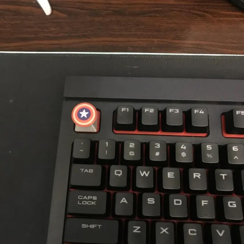 Patriotic Shield Artisan Keycap • Star Emblem Accent Key for Custom ...