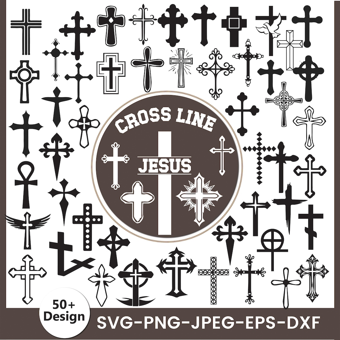 Cross Line Svg,cross Outline Svg ,christian Clip Art,religious Svg,hand ...
