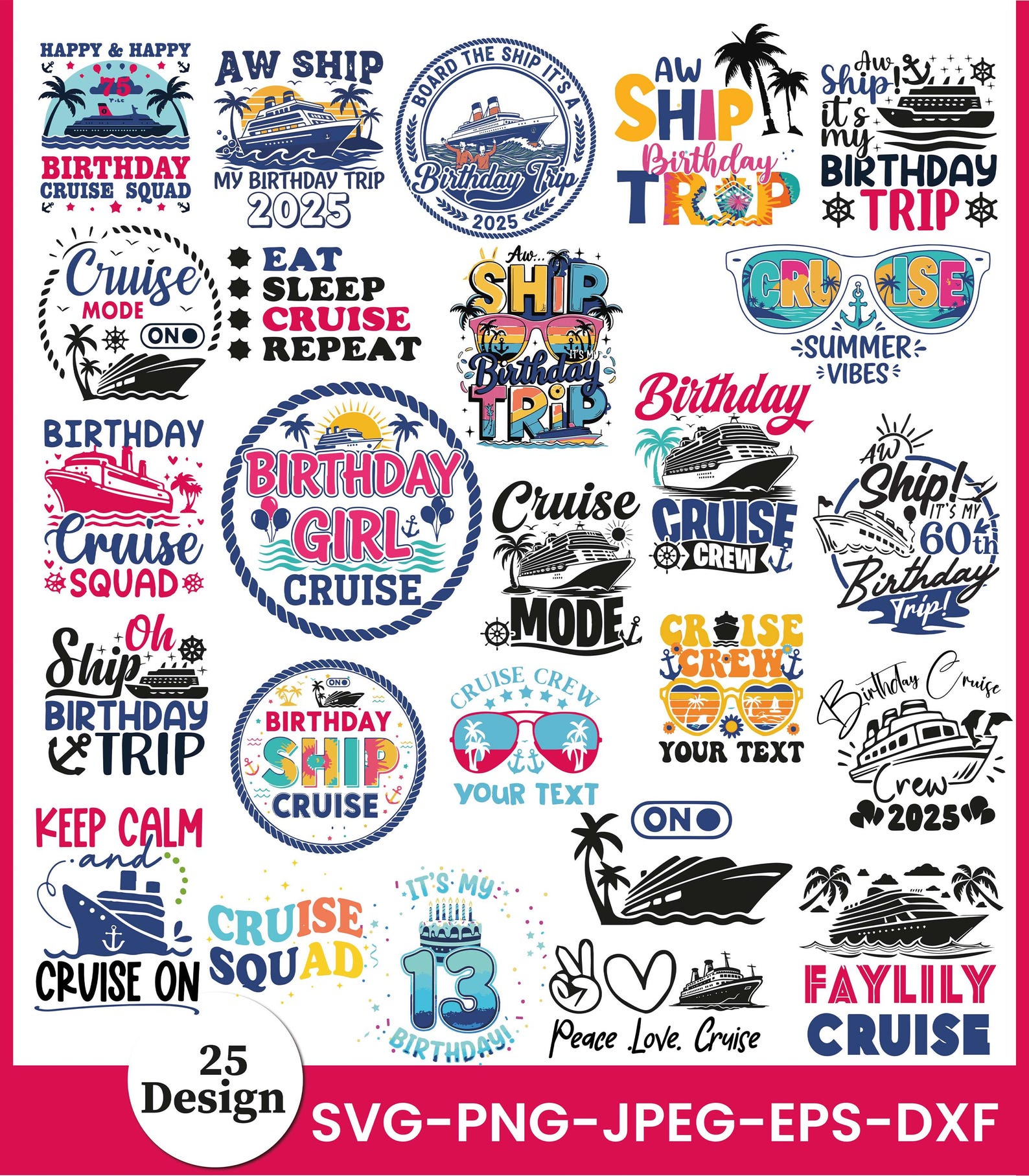 Cruise SVG Bundle, Family Trip Designs (digital Download) - Etsy