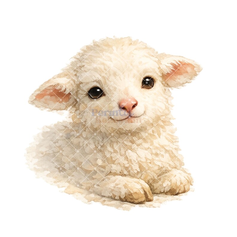 Lamb of God Watercolor Clipart, Christian Sacrifice Symbol, Easter ...