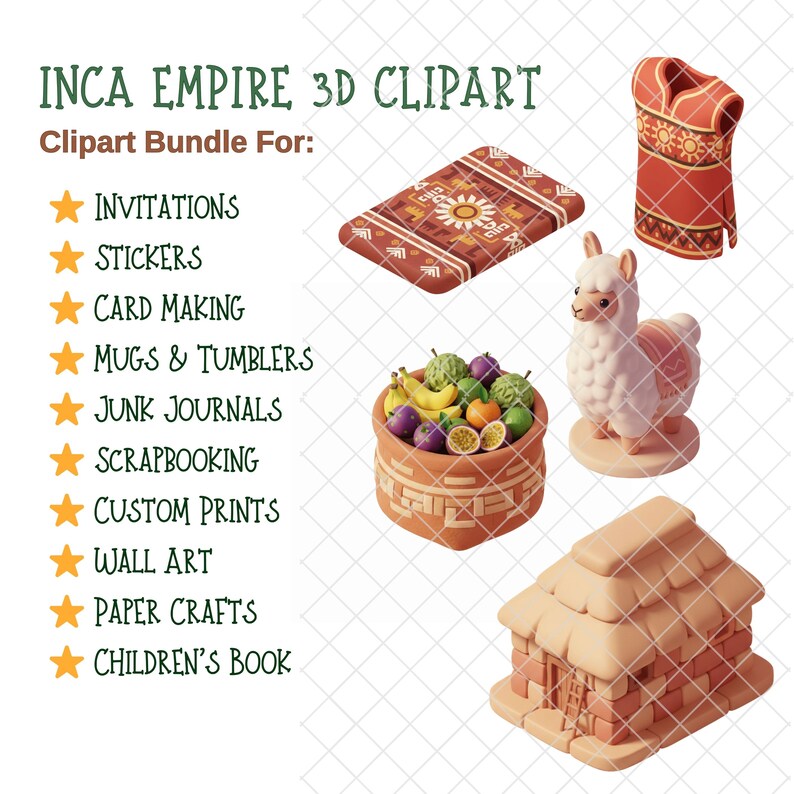 Inca Empire 3D Clipart - 55 PNG Files Ancient Civilization History Art ...