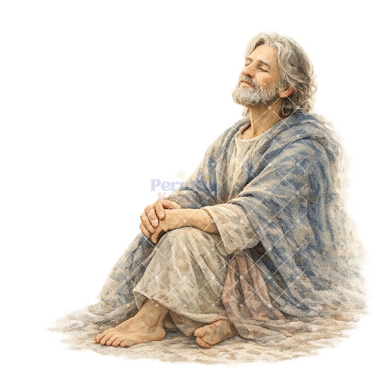 Family Prayer Watercolor Art: Humble Devotion Illustration (digital ...