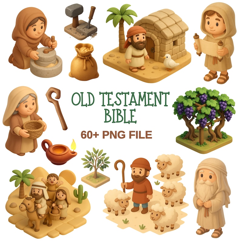Paquete PNG de la Biblia del Antiguo Testamento / Más de 60 imágenes ...