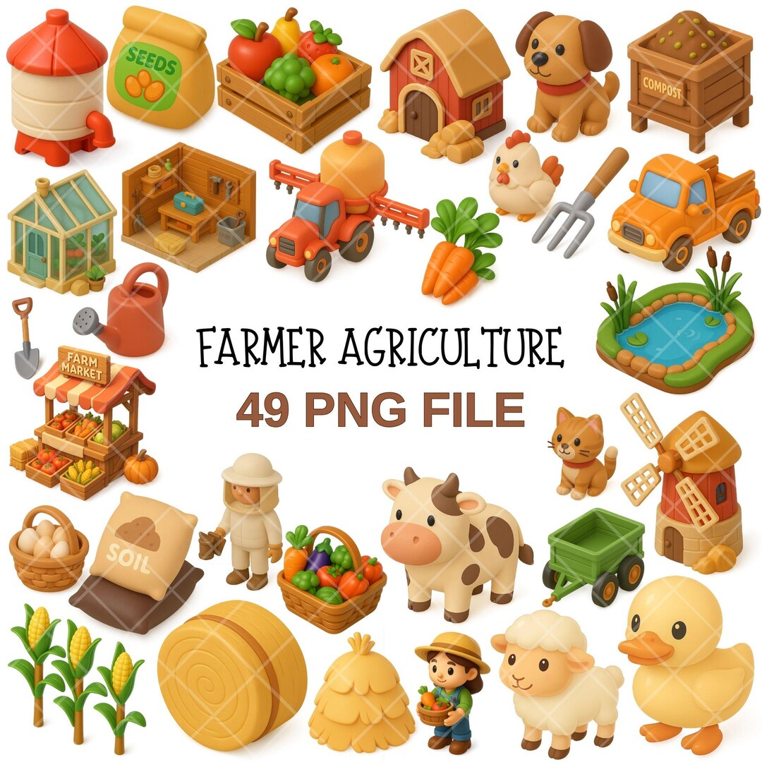 Farmer Agriculture PNG Clipart – 49 Farm Animals and Gardening Graphics ...