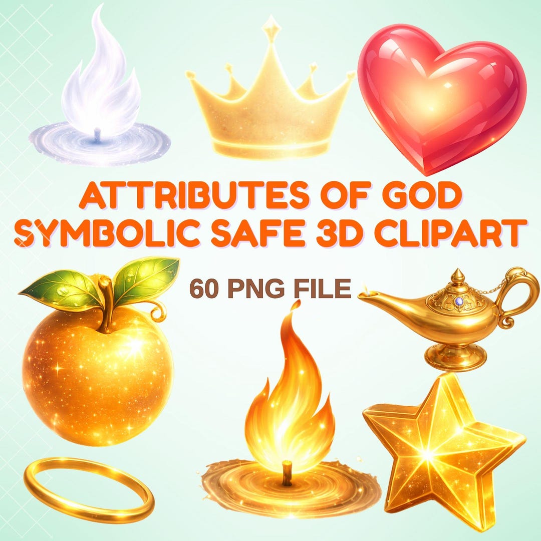 Attributes of God 3D Clipart | 60 Symbolic PNG Files | Christian ...