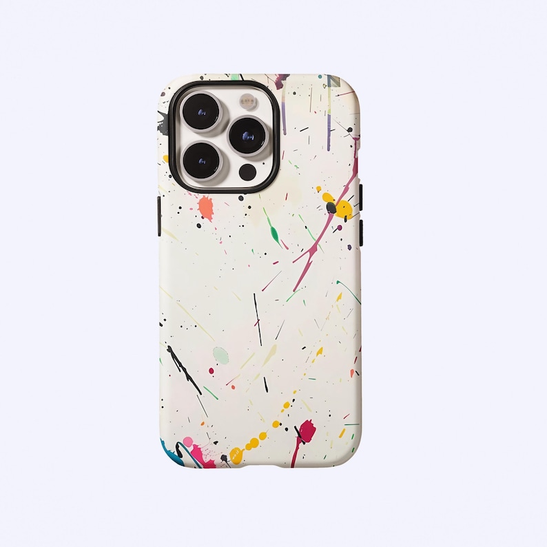 Pastel Splatter Abstract Phone Case,minimal Girly Light Playful Print ...