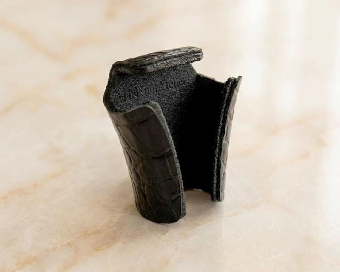 Leather Tie Knot Cover – Crocodile Texture Tie Accessory - Etsy