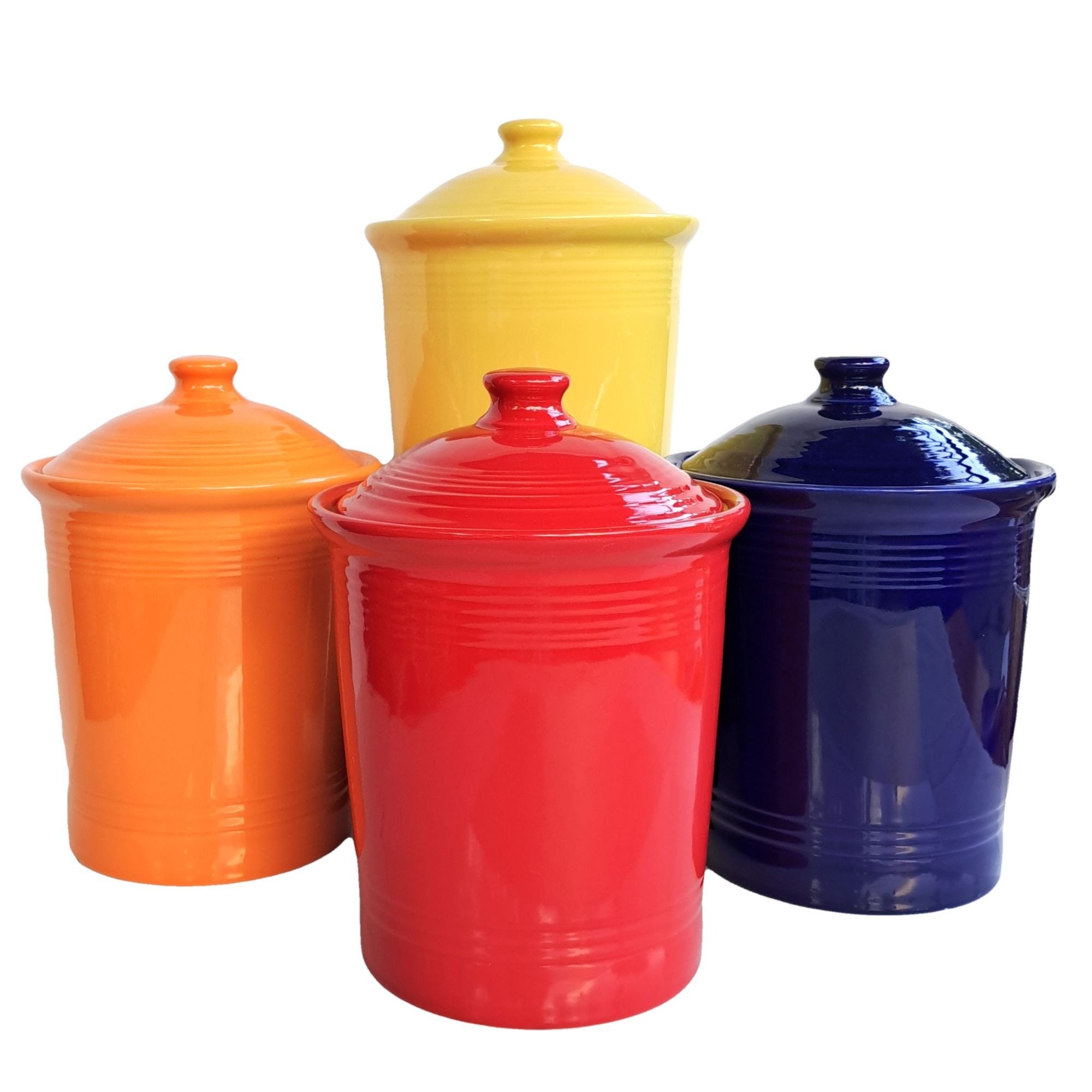 Homer Laughlin Fiestaware Large 3 Quart Canister Set Set of 4 - Etsy