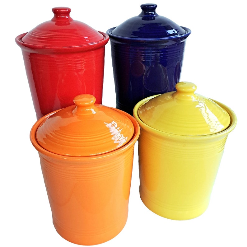 Homer Laughlin Fiestaware Large 3 Quart Canister Set – Set of 4 - Etsy