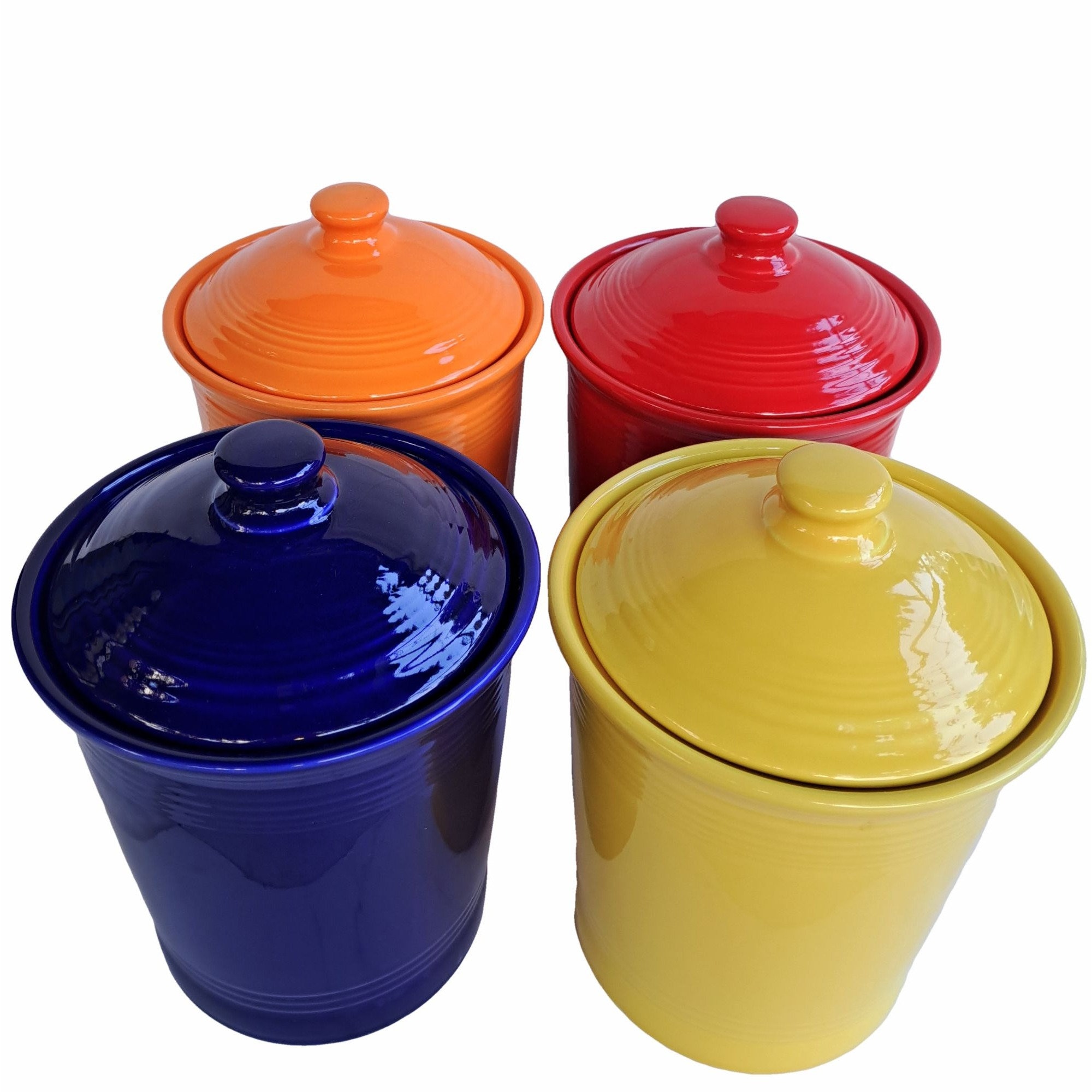 Homer Laughlin Fiestaware Large 3 Quart Canister Set Set of 4 - Etsy