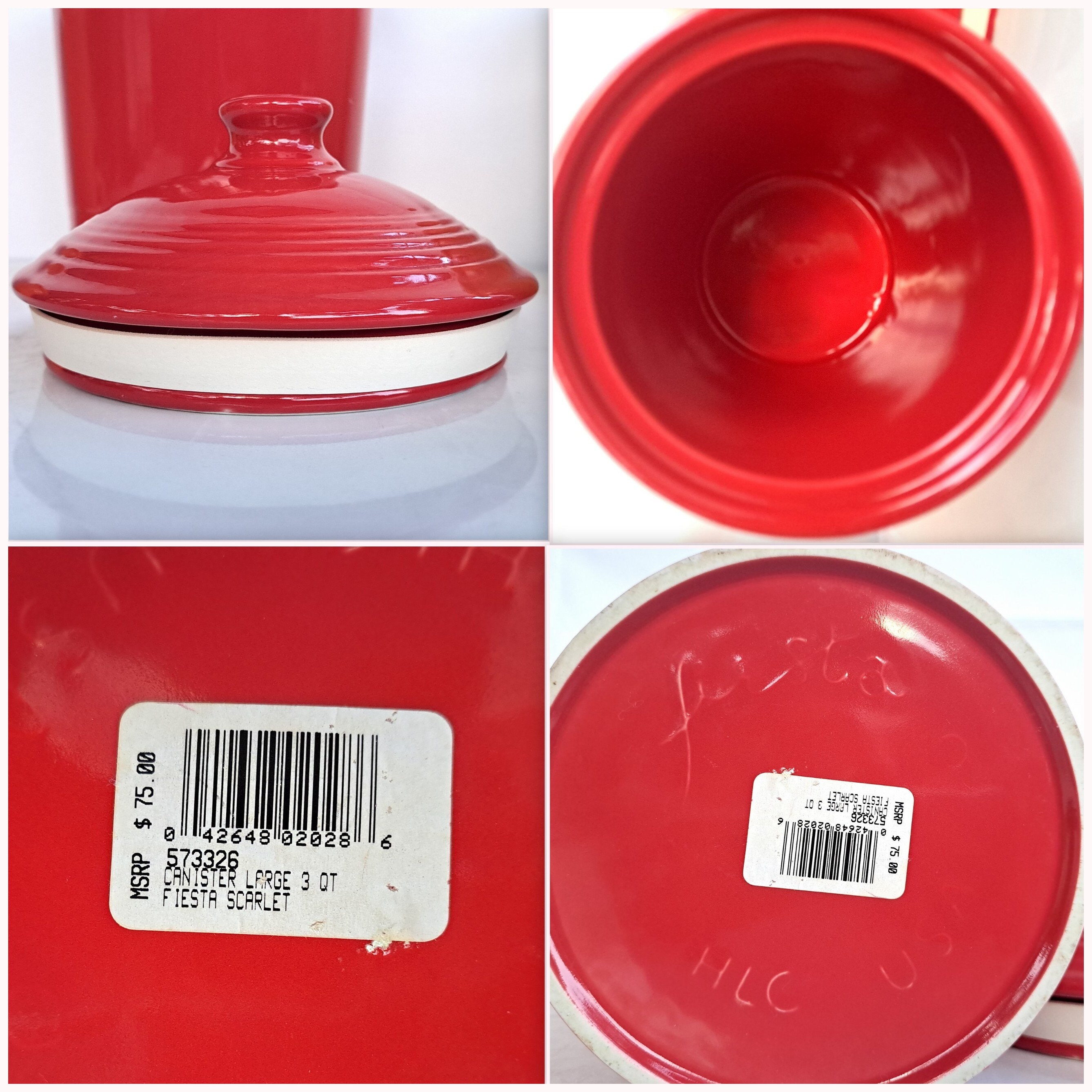 Homer Laughlin Fiestaware Large 3 Quart Canister Set Set of 4 - Etsy