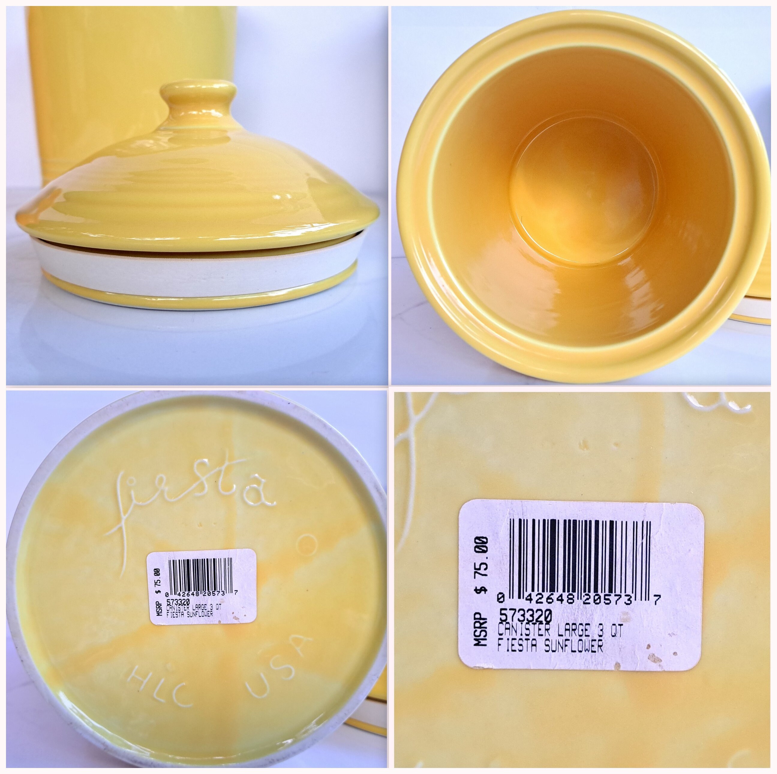 Homer Laughlin Fiestaware Large 3 Quart Canister Set Set of 4 - Etsy