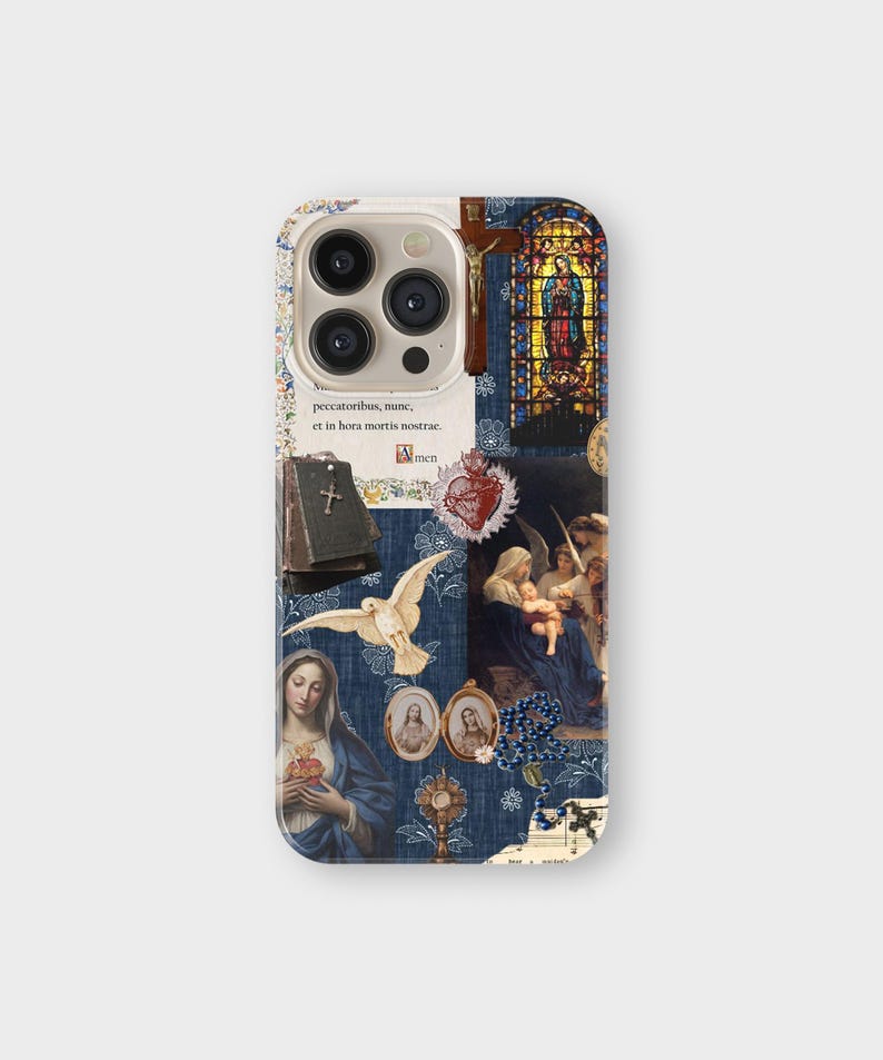 Virgin Mary Phone Case Religious Catholic Art Phone Cover for iPhone 17 ...