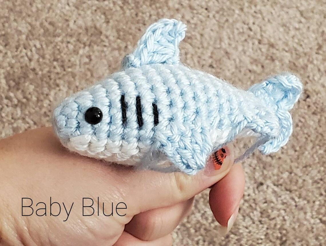 Crochet Customizable Shark Keychain | Etsy