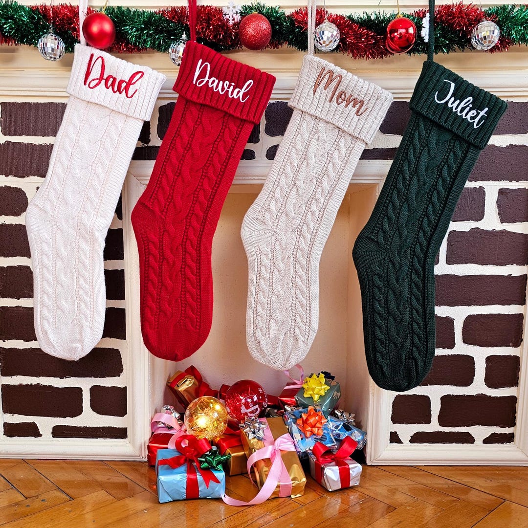 2025 Embroidered Christmas Stockings,personalized Christmas Stockings ...