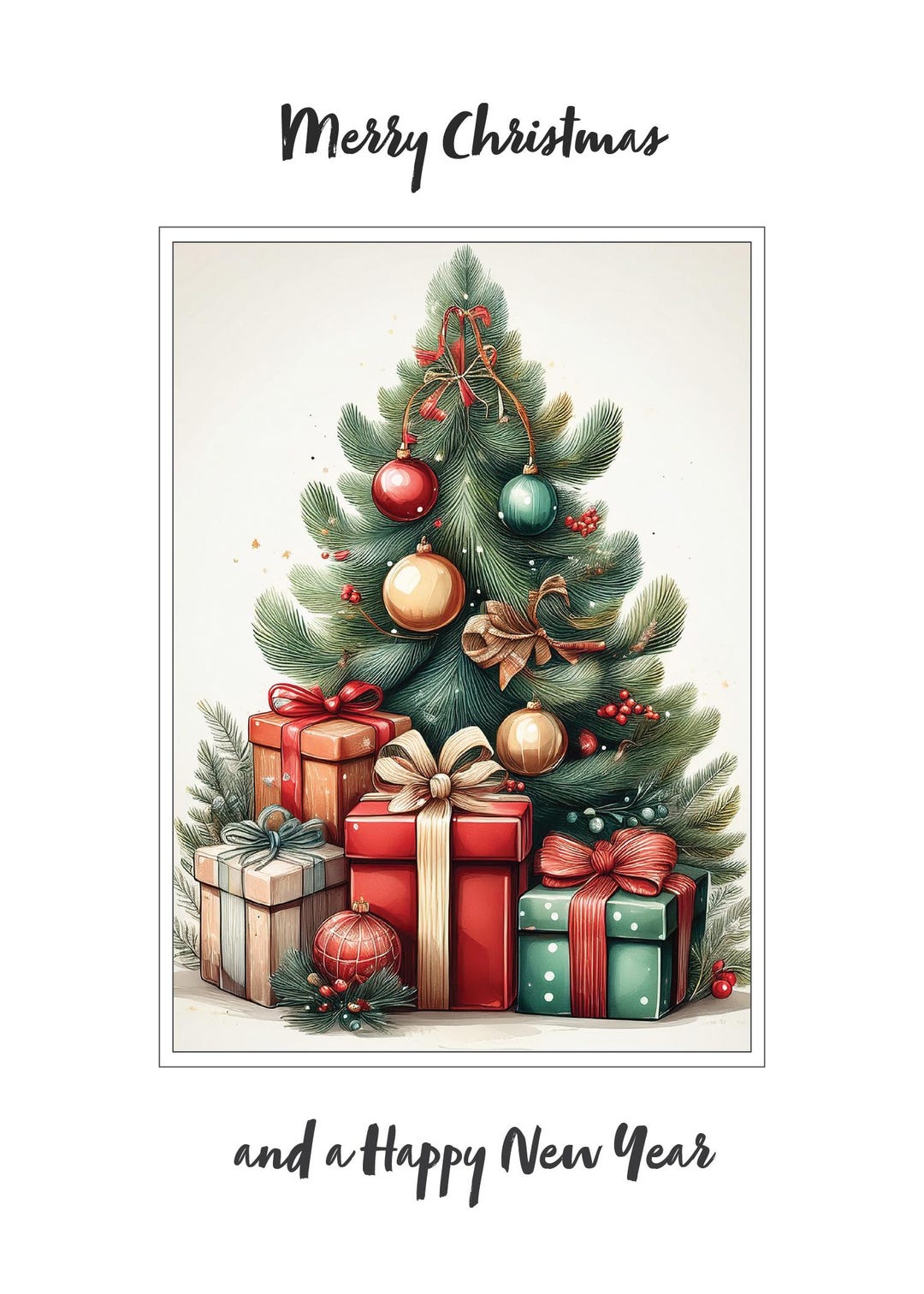 Stylised Christmas Card - Etsy