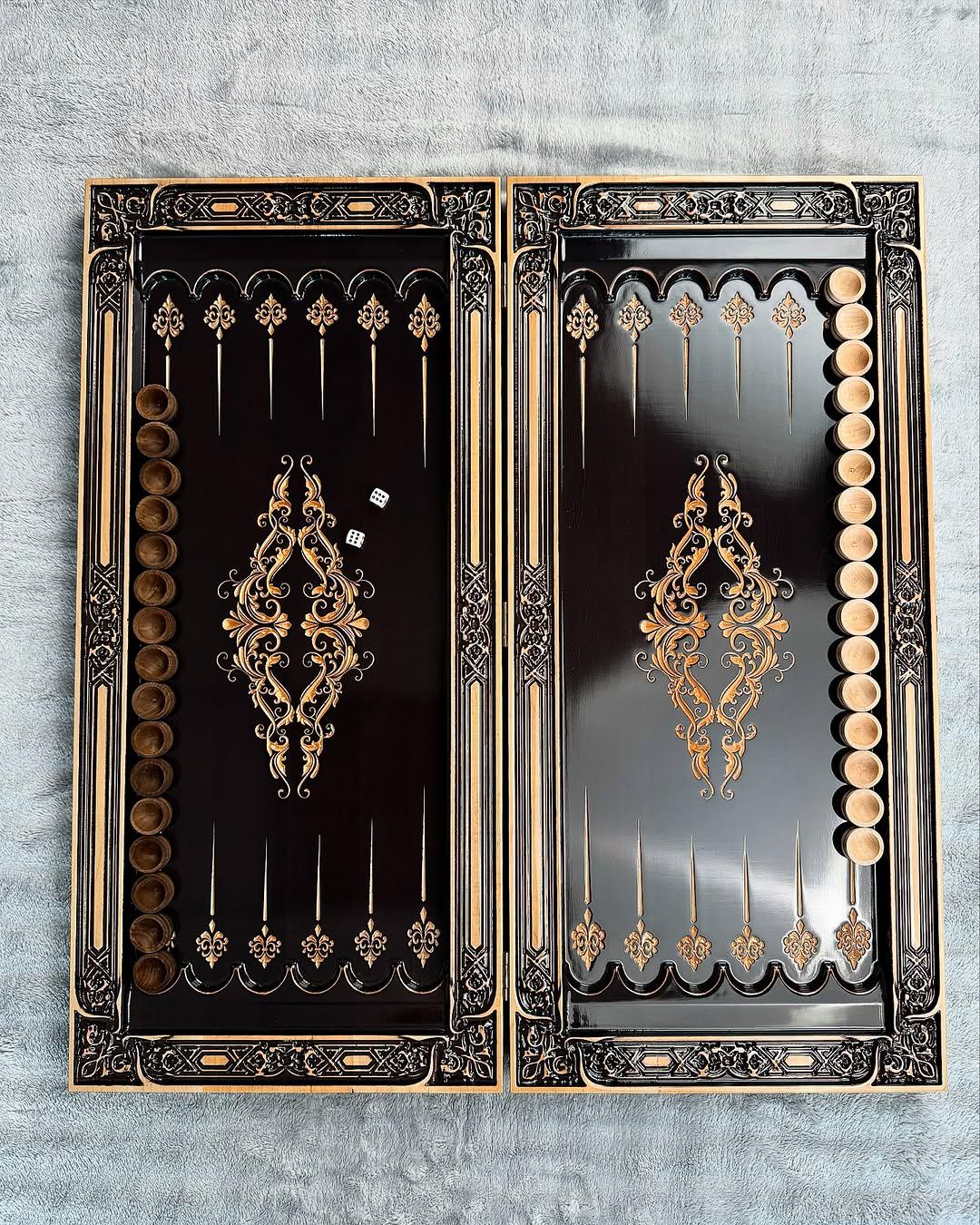 Wood Backgammon Board – Hand Carved Wooden Game, Unique Luxury Gift ...