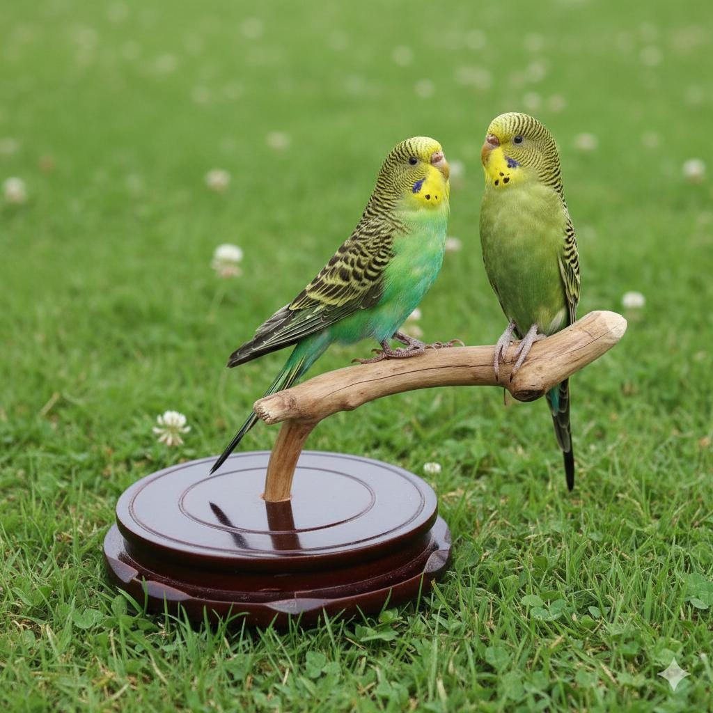 Real Parakeet Taxidermy – Ethical Budgerigar Specimen, Natural Bird ...