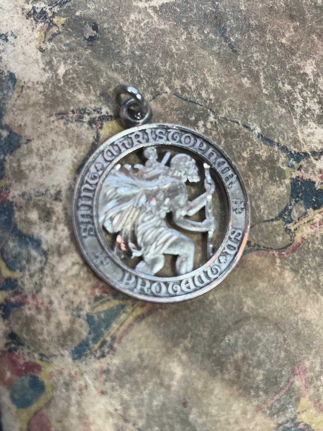 Medal Roman Catholic Tradition, St. Christopher, Creed, Sterling Silver ...