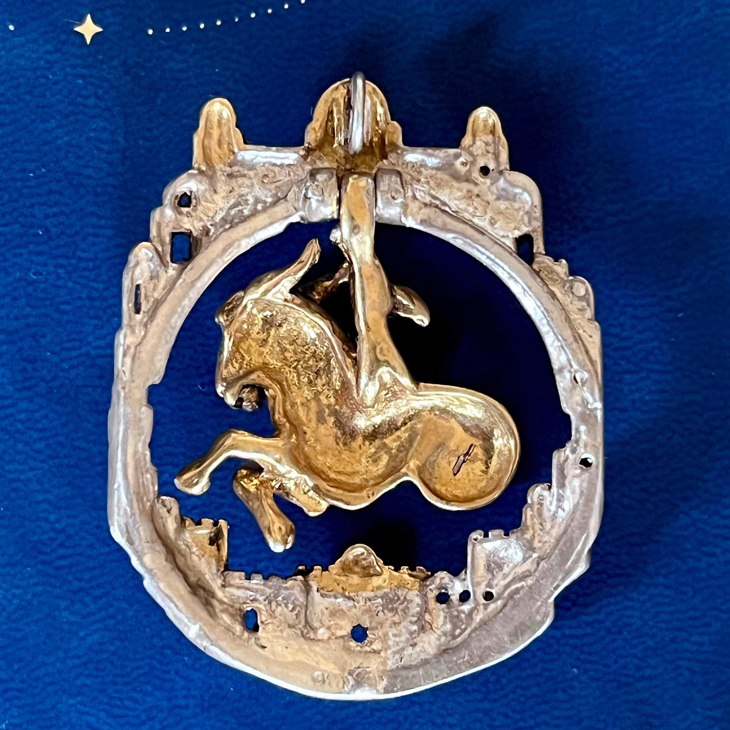 Frank Meisler Capricorn Pendant, Zodiac Star Sign Pendant, by Famous ...